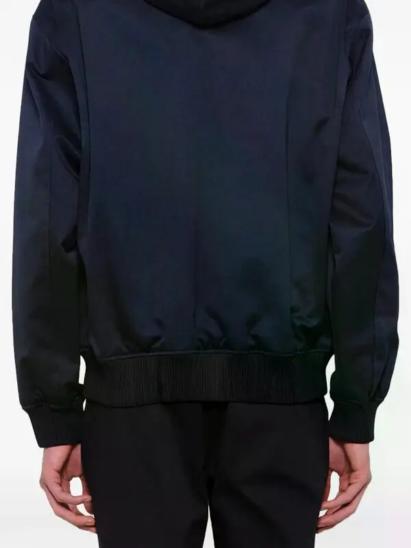 Kenzo Logo Panelled Cotton Zip-up Hoodie