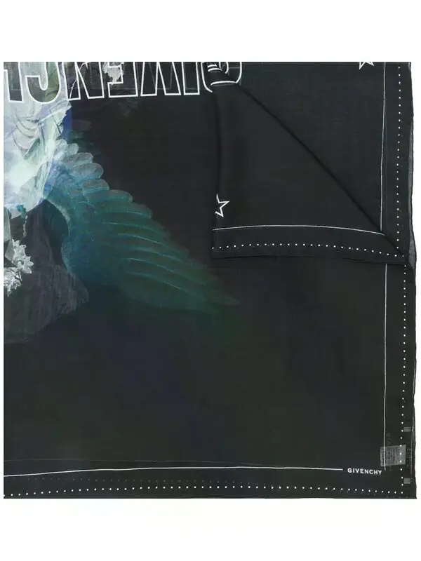 Givenchy Logo Embroidered Scarf