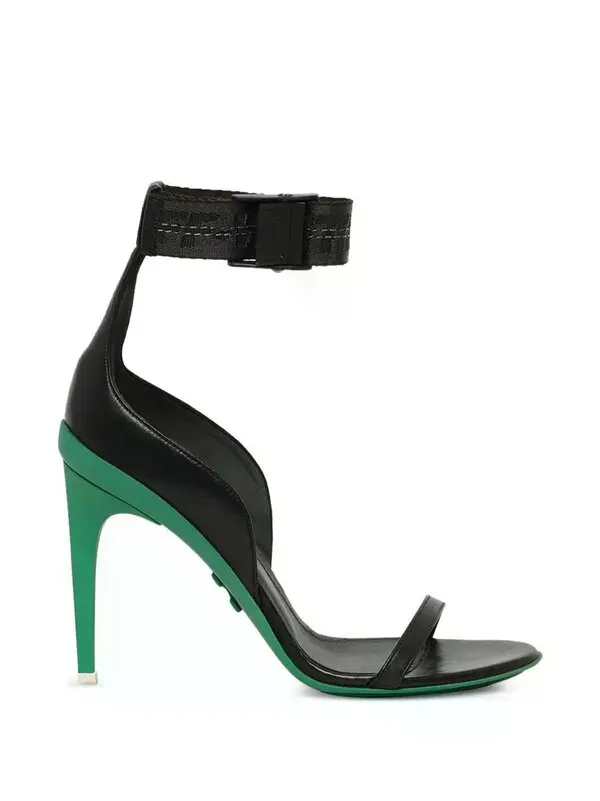 Off-White Industrial 100 Leather Sandals - Black