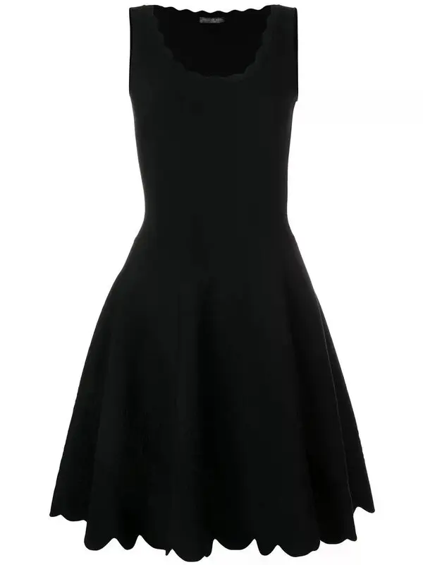 Alexander McQueen Scalloped Trim Mini Dress