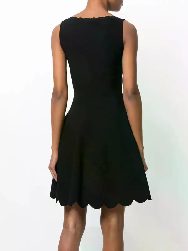 Alexander McQueen Scalloped Trim Mini Dress