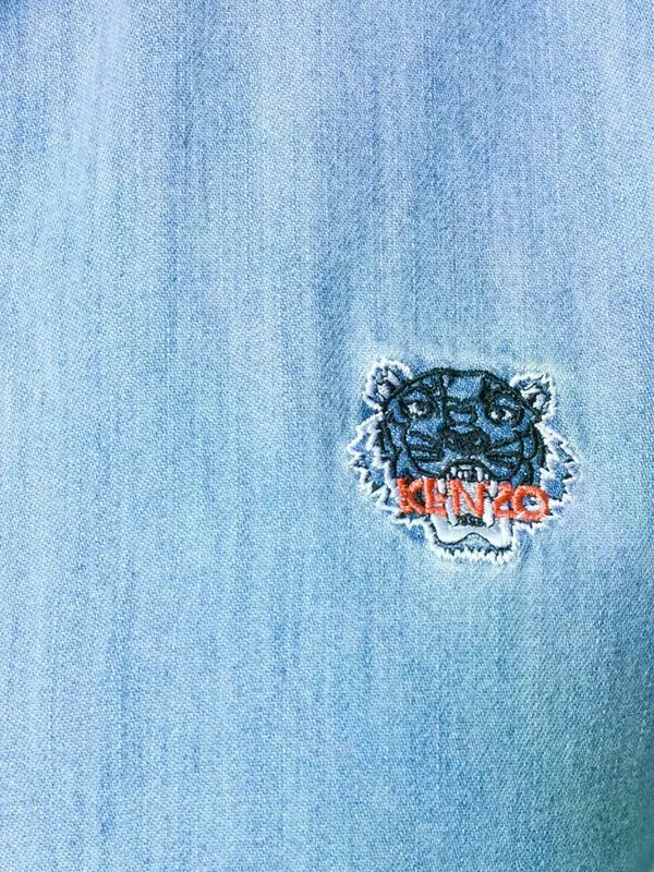 Kenzo Embroidered Tiger Denim Shirt