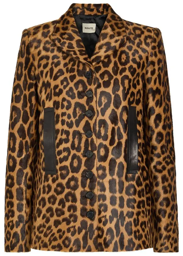 Khaite Calf-hair Print Jacket - Leopard