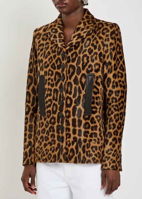 Khaite Calf-hair Print Jacket - Leopard