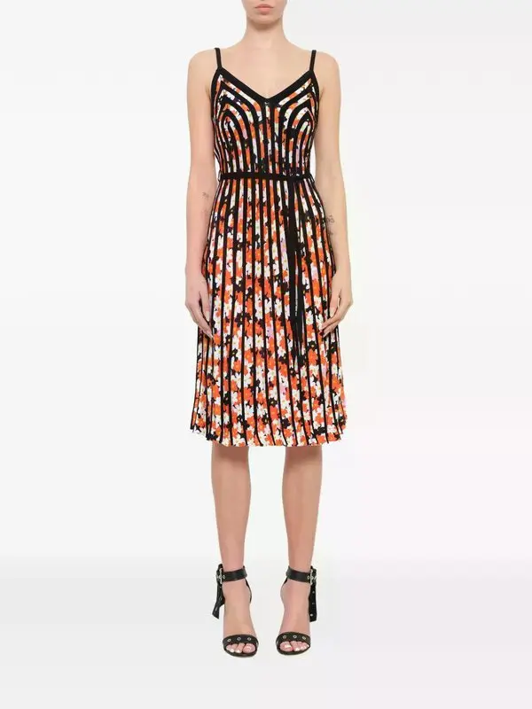 Kenzo Floral Fantasy Print Knee Length Dress - Black