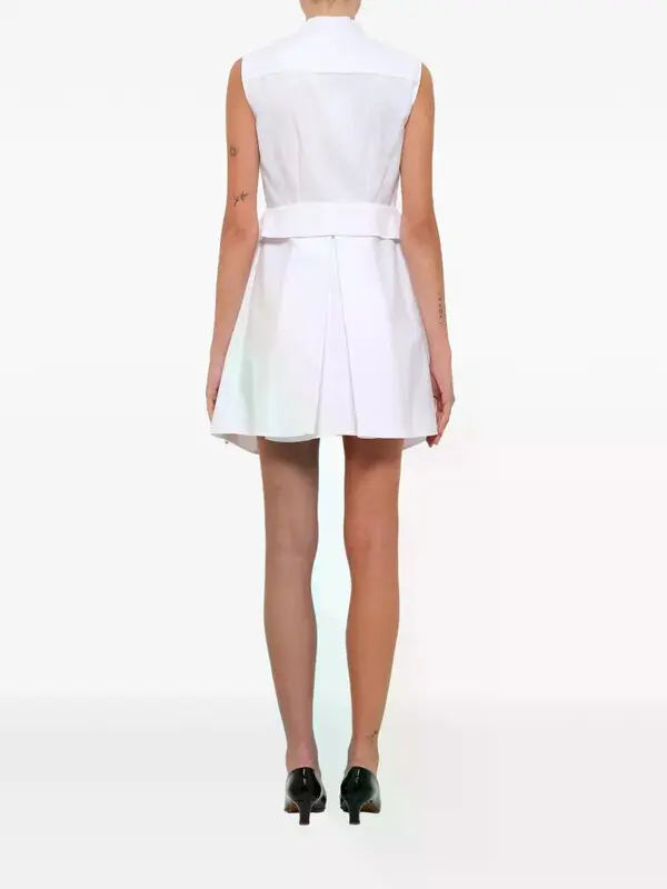 Alexander McQueen Sleeveless Folded Flap Detail Shirt Dress