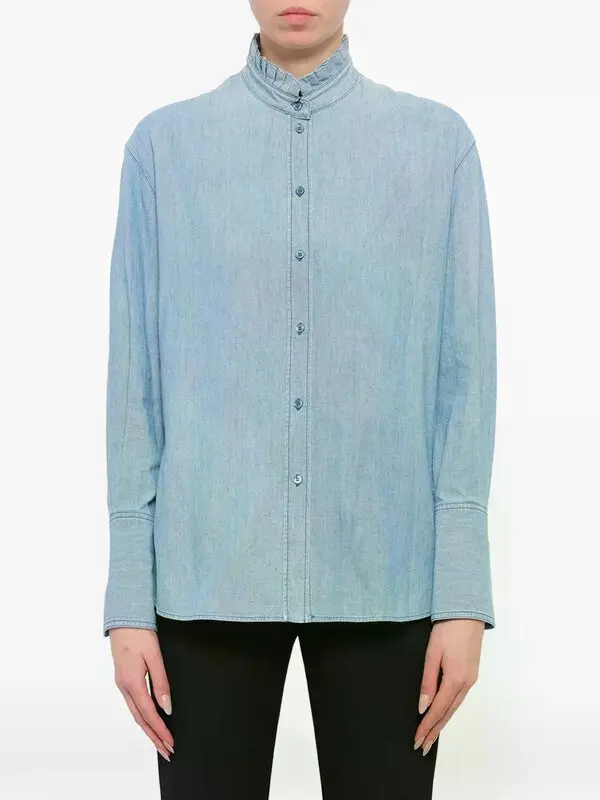 Alexander McQueen Cotton Ruffle Collar Shirt