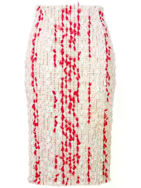 Alexander McQueen Tweed Cocoon Skirt - Multicolour
