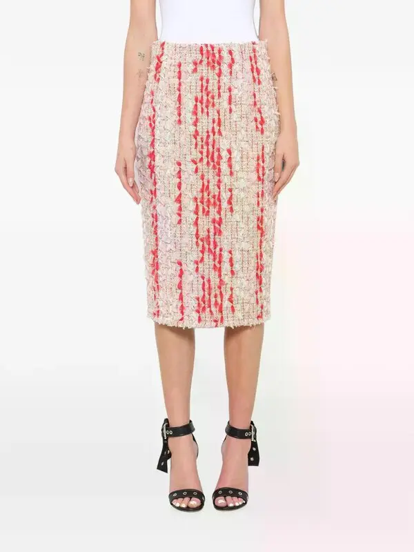 Alexander McQueen Tweed Cocoon Skirt - Multicolour