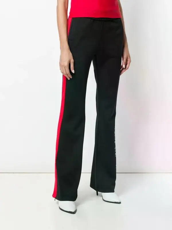 Off-White Embroidered Detail Flared Trousers