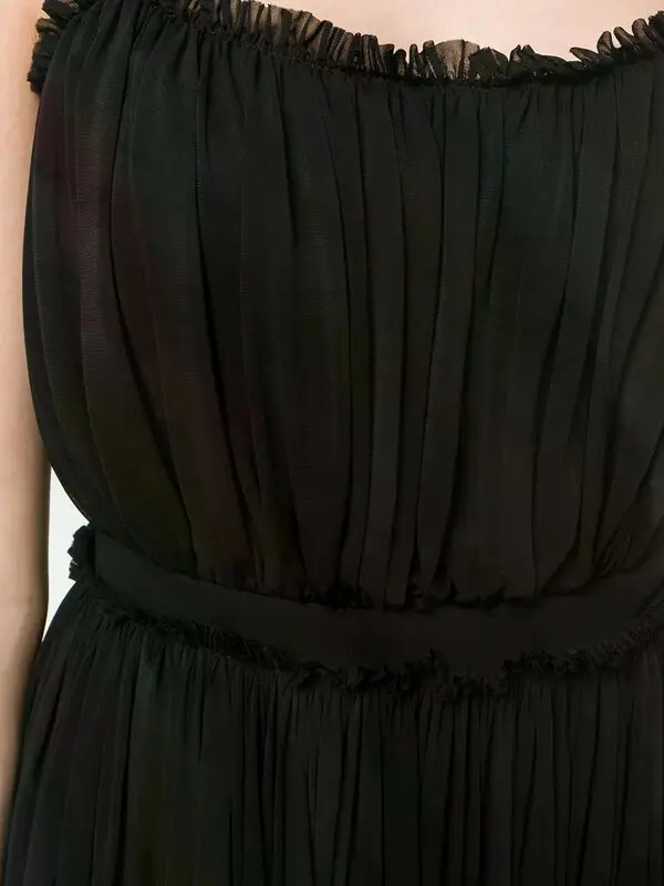 Alexander McQueen Pleated Dress With Buckled Straps