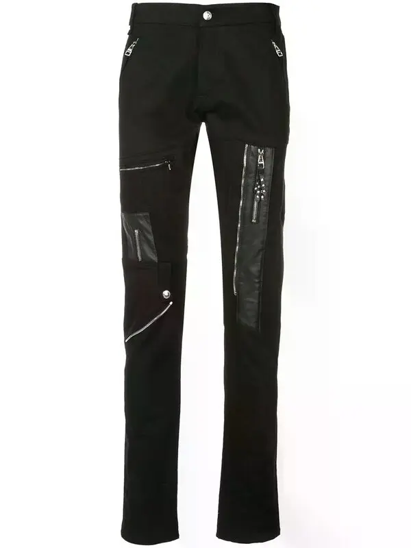 Alexander McQueen Zipped Patch Trousers - Black
