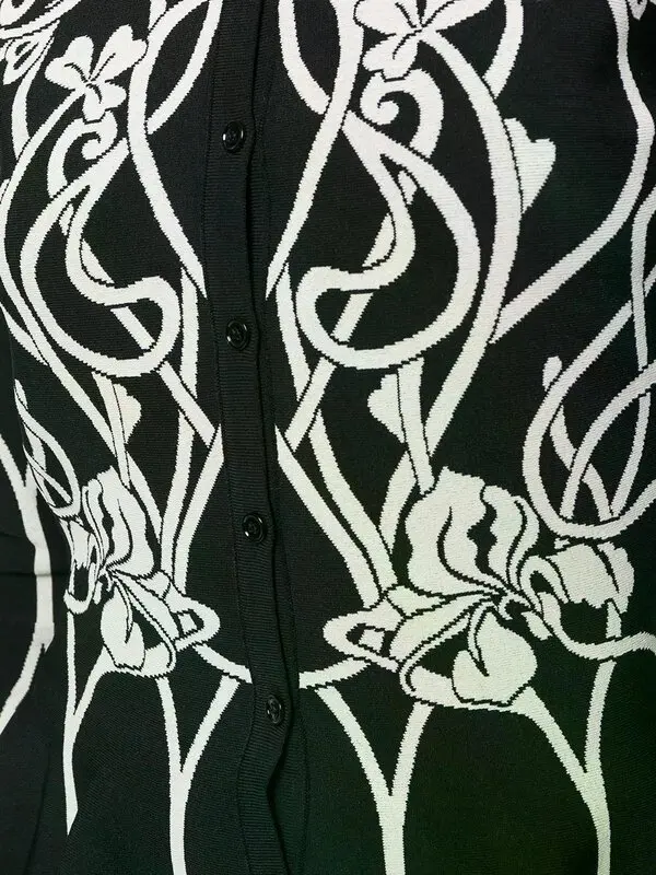 Alexander McQueen Fine Knit Peplum Cardigan