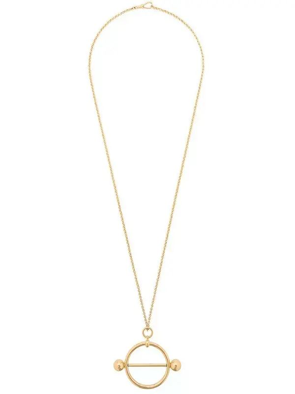 JW Anderson Disc Pendant Necklace - Gold