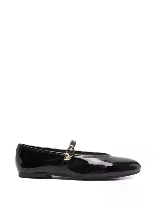 Moschino Patent Finish Foldable Ballet Flats - Black