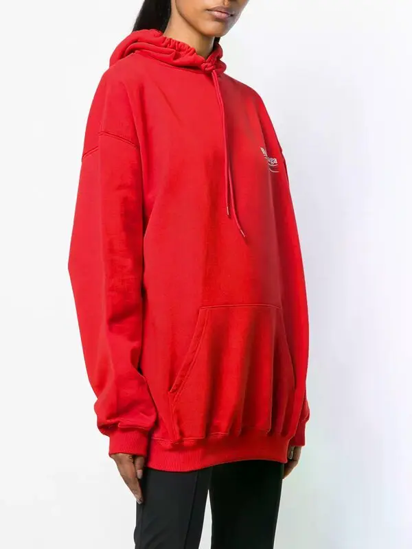 Balenciaga Political Campaign Logo Hoodie - Red