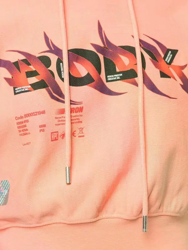 Heron Preston Printed Crop Hoodie