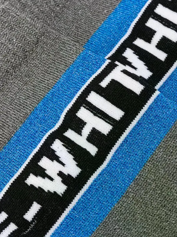 Off-White Logo Stripe Socks - Grey