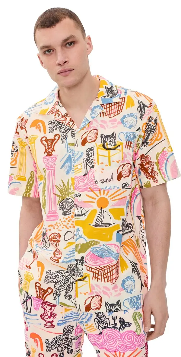 Closed Printed Camp Shirt
