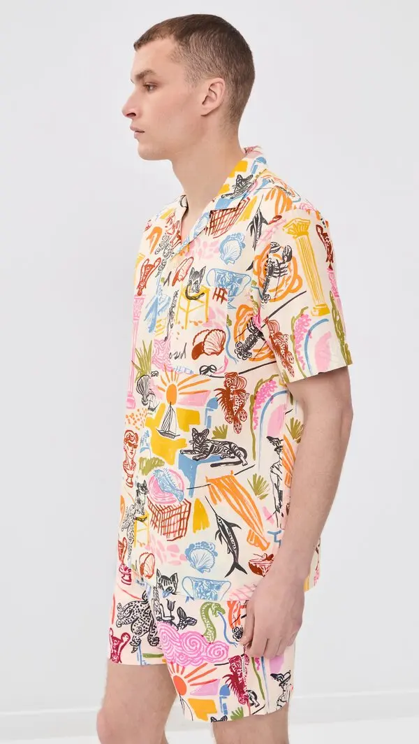 Closed Printed Camp Shirt