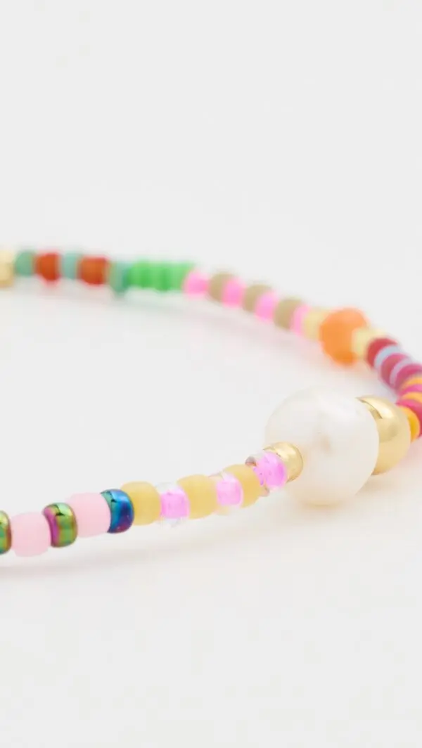 Anni Lu Freshwater Cultured Pearl And Jade Beaded Bracelet - Confetti