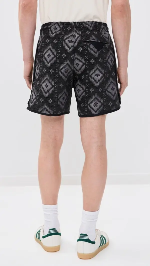 Adidas X Clot Edison Chen Geometric Patterned Shorts - Carbon