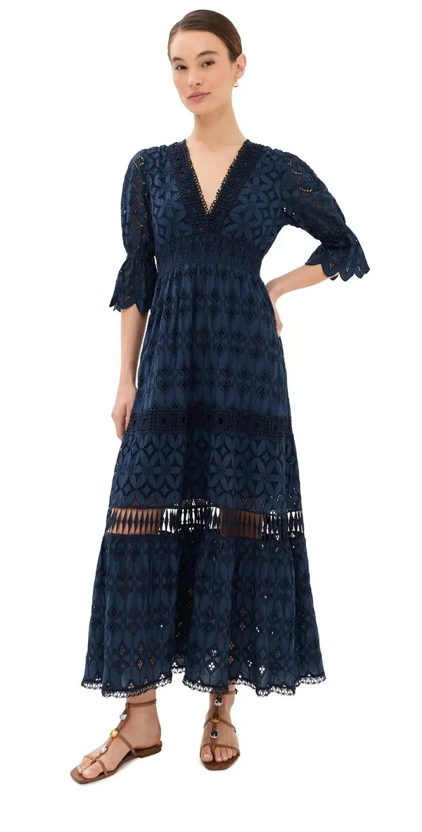 Temptation Positano Curry Dress - Navy