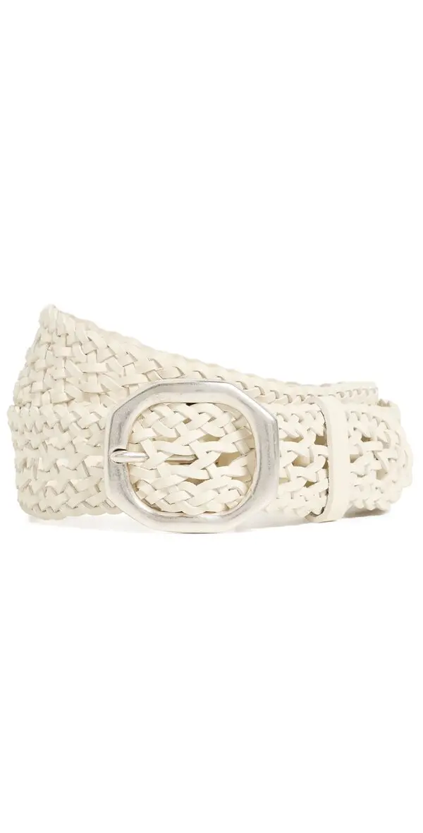 Rag & Bone Audrey Woven Belt - Antique White