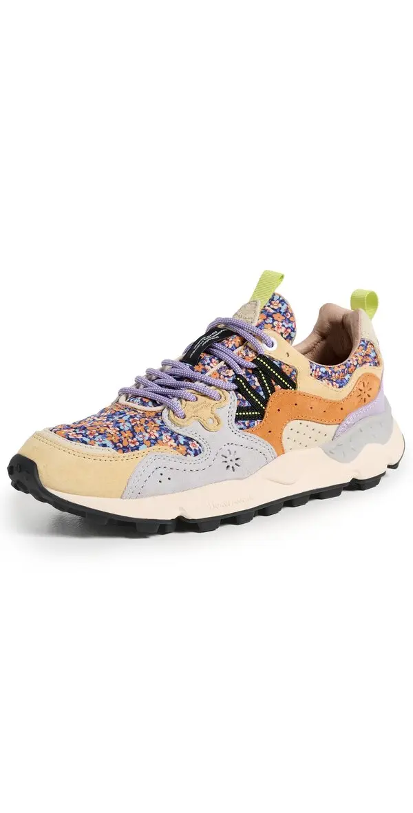 FLOWER MOUNTAIN Yamano 3 Sneakers - Flower Yellow/light Blue