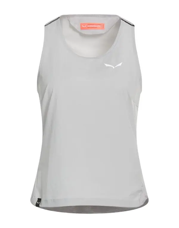 SALEWA Recycled Polyamide & Elastane Blend Sleeveless Tank Top - Grey