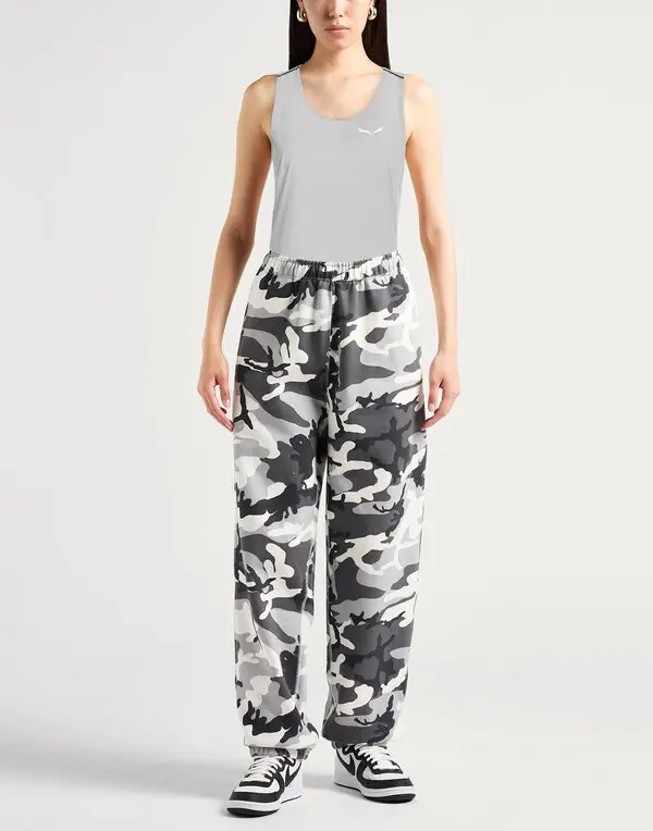 SALEWA Recycled Polyamide & Elastane Blend Sleeveless Tank Top - Grey
