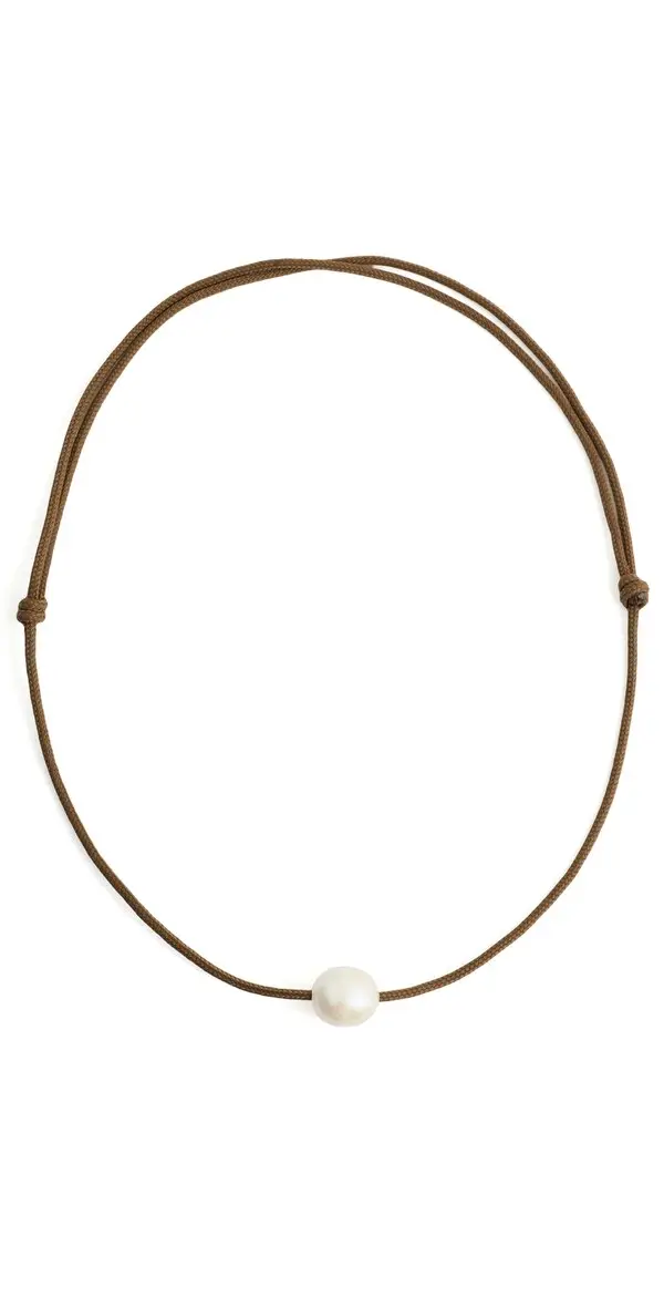 Zoe Chicco Baroque Pearl Paracord Necklace - 14k Yellow Gold