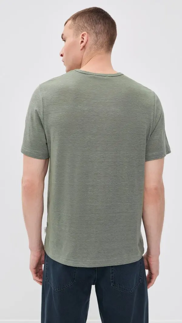 Onia Stretch Linen Crew Neck Tee