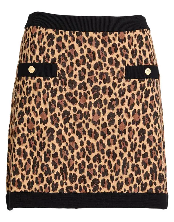 Versace Leopard-print Flared Mini Skirt