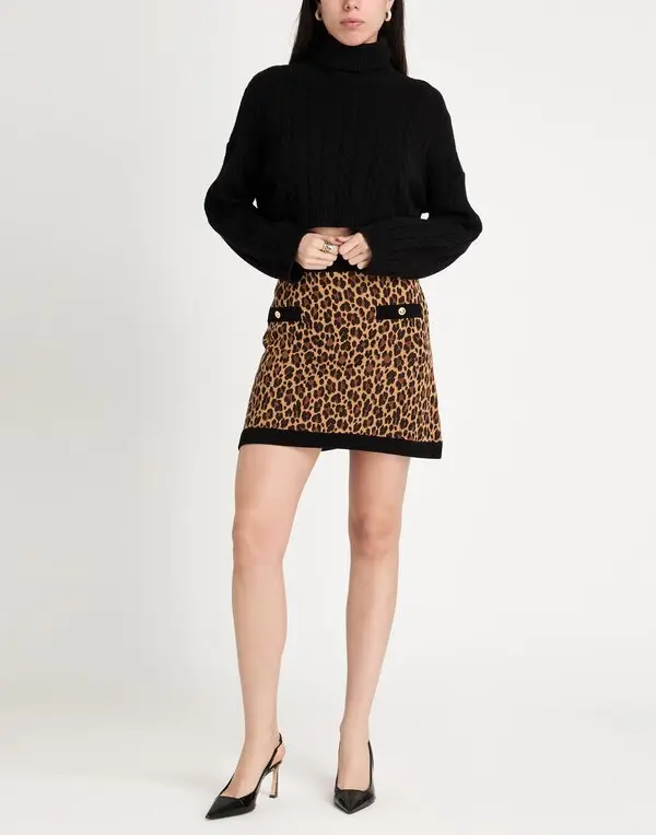 Versace Leopard-print Flared Mini Skirt