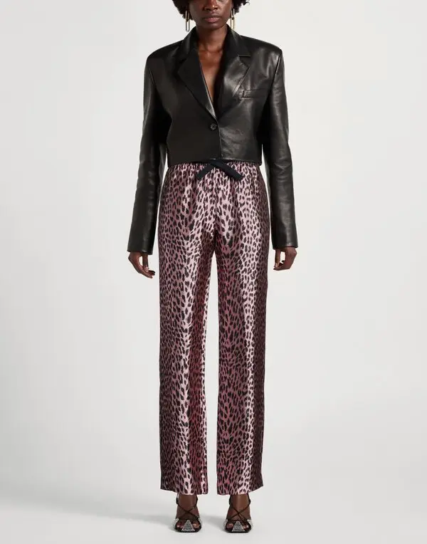 Zadig&Voltaire Leopard Print Acetate & Viscose Jacquard Pants