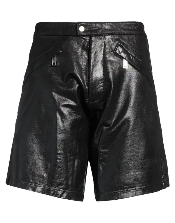 Dsquared2 High Waisted Cotton Shorts With Coated Effect