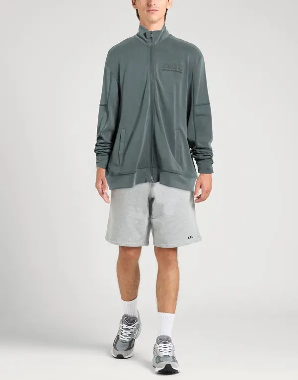 Armani Exchange Zip Up High Neck Sweatshirt - Grey