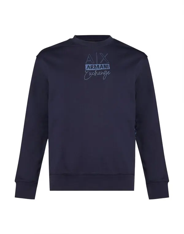 Armani Exchange Cotton Sweatshirt - Navy