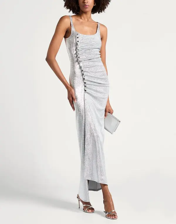 Rabanne Maxi Dress In Metallic Knit