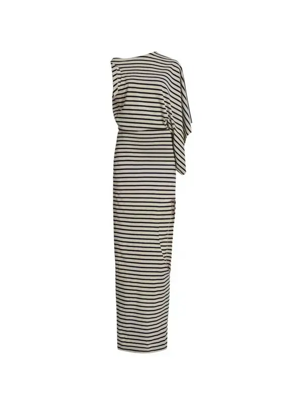 A.W.A.K.E. Mode Asymmetrical Cut-out Maxi Dress - Neutrals