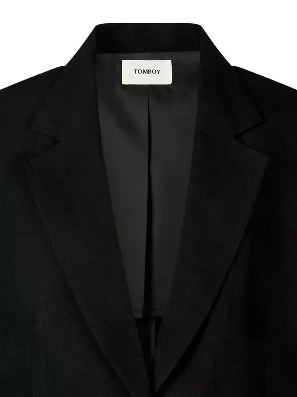 STUDIO TOMBOY Oversized Notched Lapel Short Sleeve Jacket