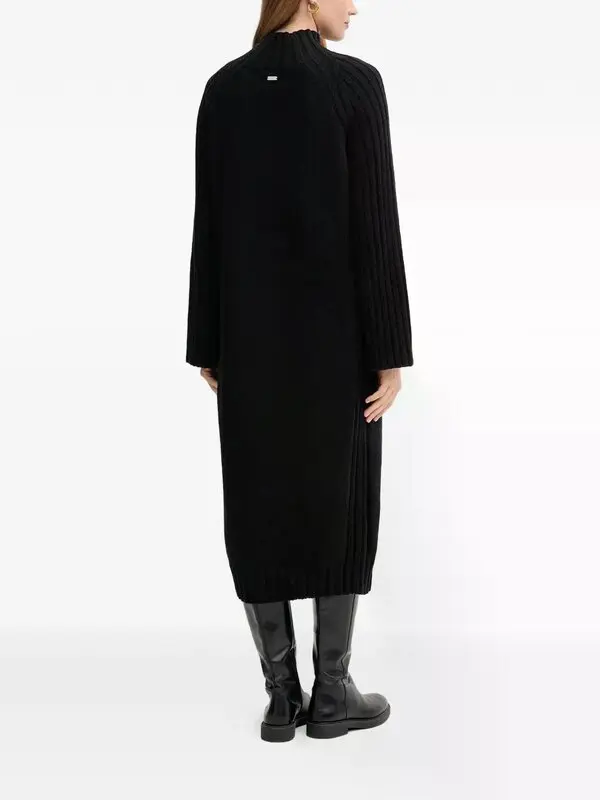 Barbour Ribbed-knit High-neck Midi Dress
