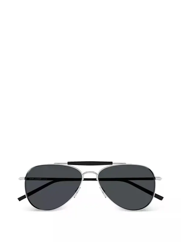 Saint Laurent Pilot Frame Sunglasses - Silver