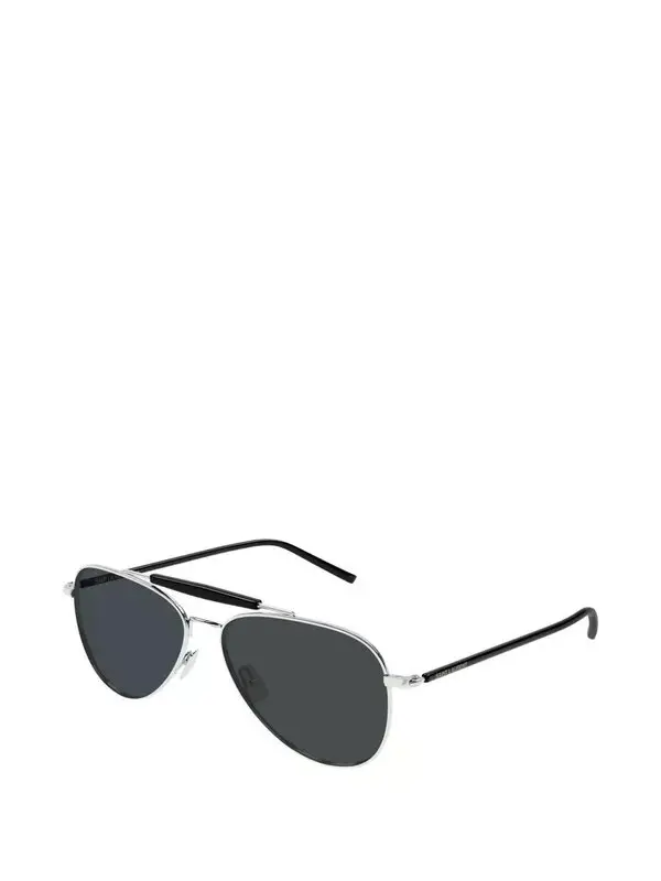 Saint Laurent Pilot Frame Sunglasses - Silver
