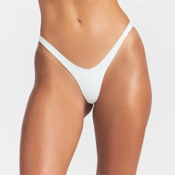SKIMS Micro Thong | White | | Raw Edge