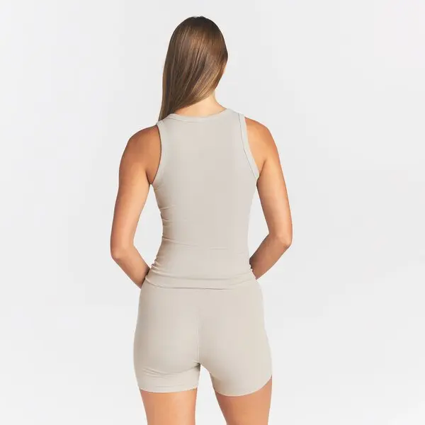 SKIMS Cotton Rib Scoop Neck Tank Top - Stone