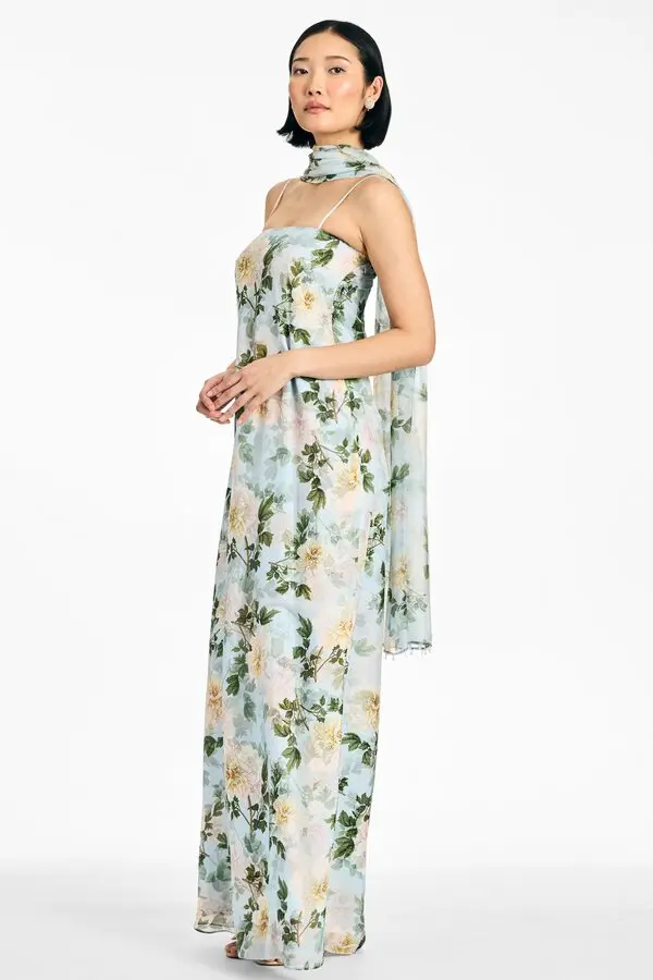 Sachin & Babi Silk Chiffon Gown