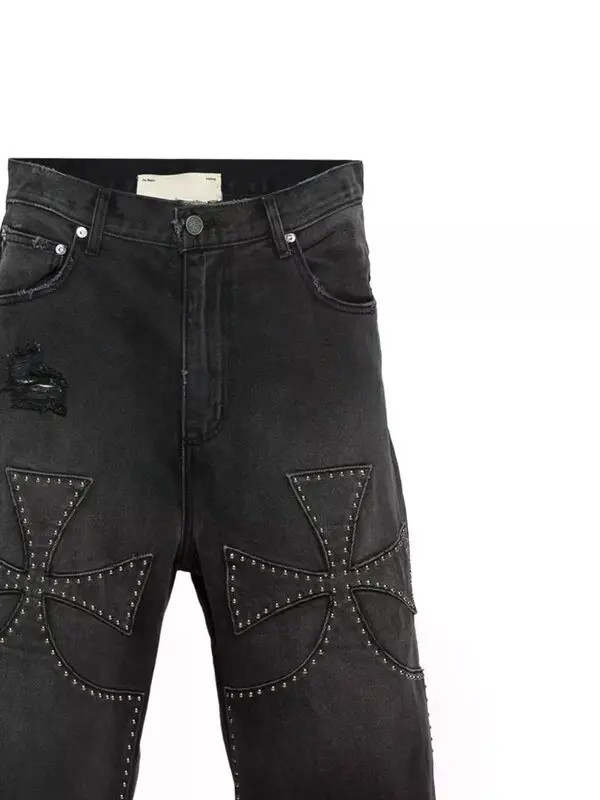 SEKRIT Studded Denim Shorts
