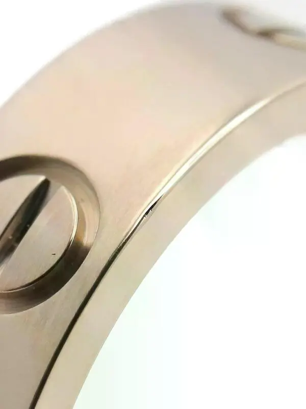 Cartier 18k White Gold Love Ring - Pink